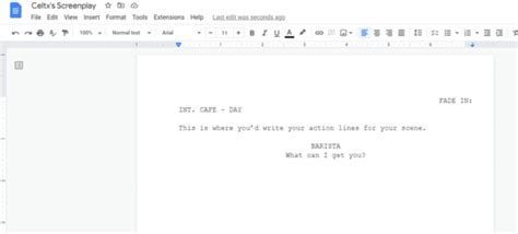 How To Write A Script On Google Docs Step By Step Guide Celtx Blog