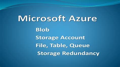 What Is Blob How To Create Blob Storage Account Azure Blob