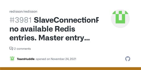 slaveconnectionpool no available redis entries master entry host
