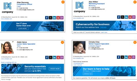 Examples of use - Email signatures - Create a modular signature | CodeTwo Email Signatures 365 ...