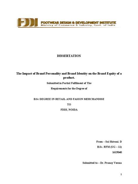 DISSERTATION | PDF | Errors And Residuals | Brand