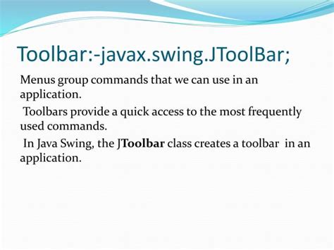 swings in java pptx operating systems computer software and