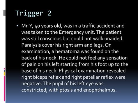 Case Hemisection Of The Spinal Cord Pptx