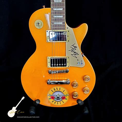 Slash Guns N Roses Signed Guitar Frame Premium Autographed Gold Gibso