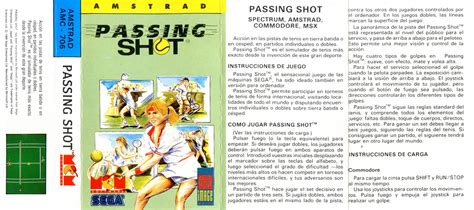 Passing Shot Amstrad Esp