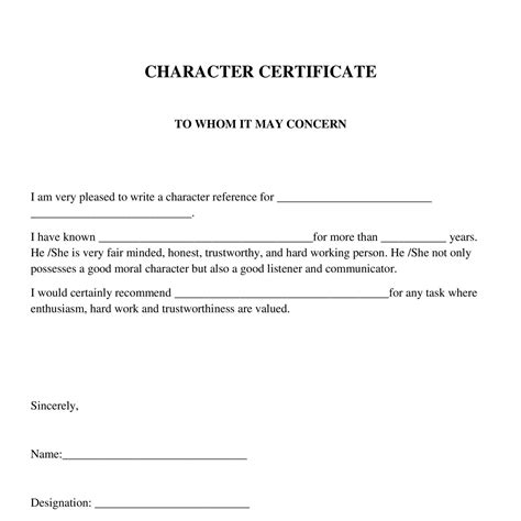 Character Certificate Formatdocx Docdroid
