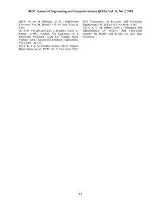Space Vector Pulse Width Modulation Technique Applied To Two Level Voltage Source Inverter PDF