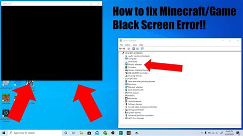 How To Fix Minecraft Game Black Screen Error Youtube
