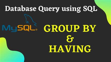 Class 12 Ip Cs Mysql Group By Having Youtube