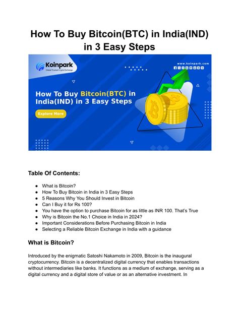 Ppt How To Buy Bitcoinbtc In Indiaind In 3 Easy Steps Powerpoint