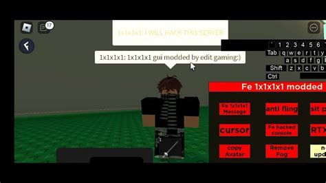 1x1x1x1 Gui Modded By Me Pastebin Script Roblox Games Youtube