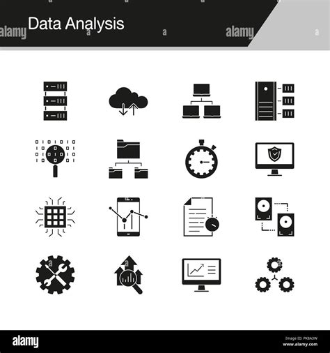 Data Analysis Icons Design For Presentation Graphic Design Mobile Application Web Design
