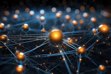 Premium Ai Image 3d Rendering Of Abstract Technology Background With Connecting Dots And Lines