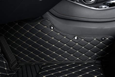 Custom Car Floor Mats Luxury Leather Diamond Styled Car Floor Mats