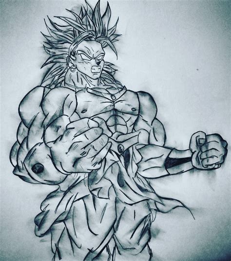Legendary Super Saiyan Broly Drawing Legendary Super Saiyan Ssj Broly Dbz Dragonballz