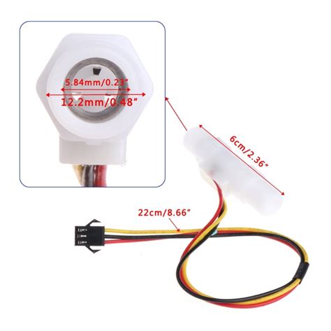 Hall Effect Water Flow Sensor Measurement Coffee Machine Professional Control Flowmeter Drinking