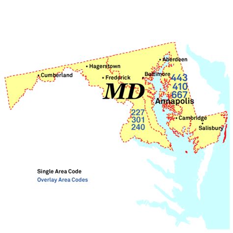 Thedirectory Area Code Map Maryland