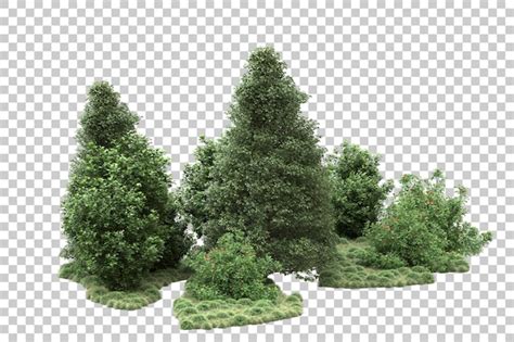 투명 배경에 고립 된 가로 배열 3d 렌더링 그림 프리미엄 Psd 파일