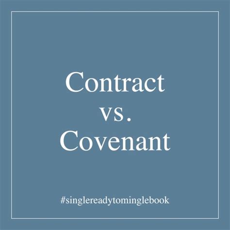 Contract Vs Covenant Affirmation Board Le Book The Covenant