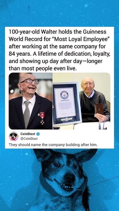 100 Year Old Walter Holds The Guinness World Record For Most Loyal