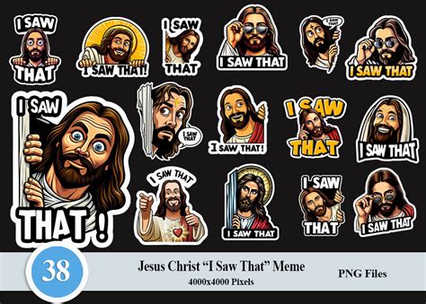 Jesus Christ I Saw That Meme Png Sticker Graphic By Felicitube