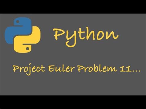 Project Euler Problem Python YouTube