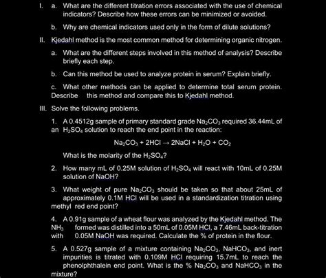 solved what are the different titration errors associated with the use