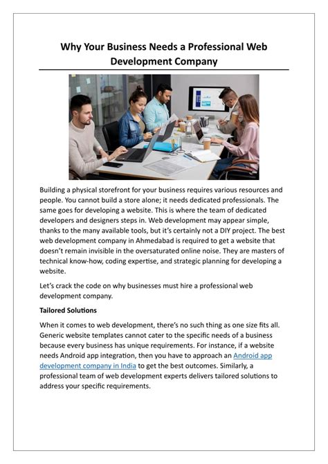 PPT - Why Your Business Needs a Professional Web Development Company ...