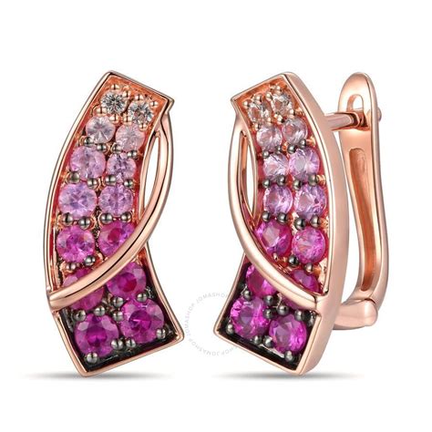 Le Vian Ladies Strawberry Ombré Earrings Set In 14k Strawberry Gold