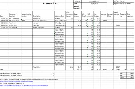 Expense Template In Excel