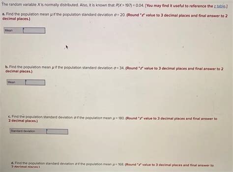 Solved The Random Variable X Is Normally Distributed Also