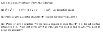 Answered Let N Be A Positive Integer Prove The Following I N N