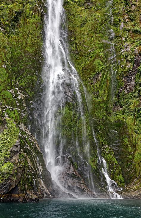 Waterfall At Fiordland National Park Photograph By Sally Weigand Pixels