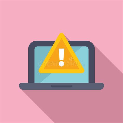 Laptop With Warning Sign Concept Illustration Stock Illustration Illustration Of Icon Symbol