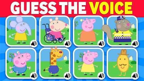 Guess the Peppa Pig Characters by Their Voice + Emoji 🐷 ~ Peppa Pig Quiz - YouTube