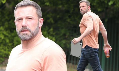 Ben Affleck Shows Off His Brawny Physique While Leaving The Gym With An Iced Coffee In One Hand