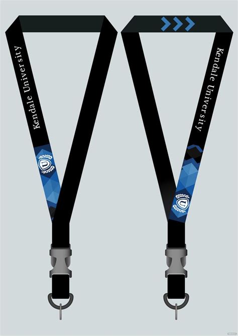 Blank Lanyard Template In Psd Illustrator Eps  Png Svg