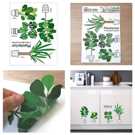 식물 스티커 주방 인테리어 꾸미기 플렌테리아 화분 홈플러스 택배배송