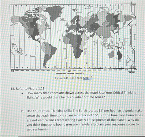 Solved Figure 1 11 Time Zone Map 1213 Refer To Figure Chegg Com