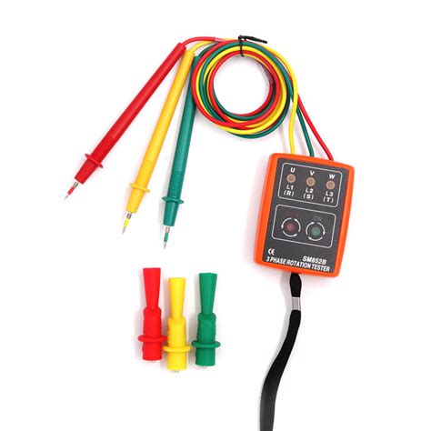 Digital Led 3 Phase Detector Rotation Tester Sequence Meter Indicator Sm852b Phase Indicator