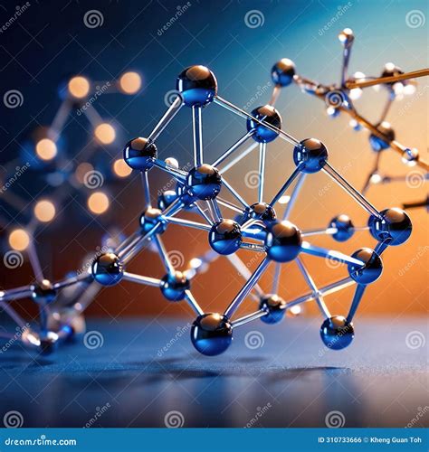 Model Of Molecular Structure Chemistry Representation Of Molecule Stock Illustration