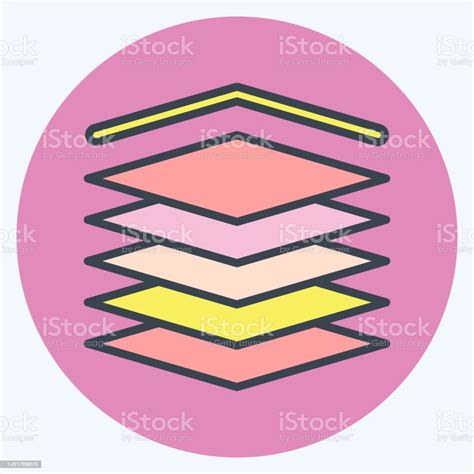 아이콘 다층 기계 학습 기호와 관련이 있습니다 컬러 메이트 스타일 심플한 디자인 편집 가능 간단한 그림입니다 간단한 벡터 아이콘