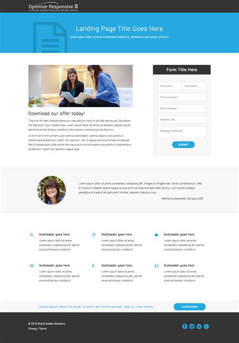 Optimize Responsive Ii Landing Page 3