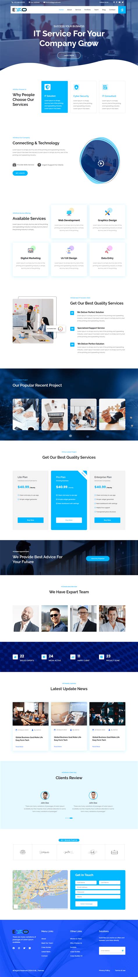 Introducing Exo Agency HTML Landing Template Behance