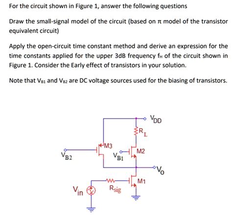 solved for the circuit shown in figure 1 answer the following