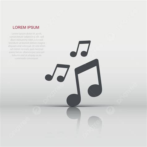 flatstyle vector icon depicting musical notes with pictographic