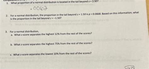 Solved What Proportion Of A Normal Distribution Is Chegg