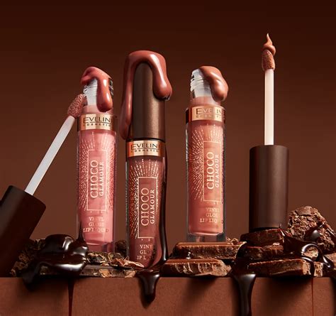 EVELINE CHOCO GLAMOUR Pomadka w płynie z efektem glossy lips 03 Toffe ...