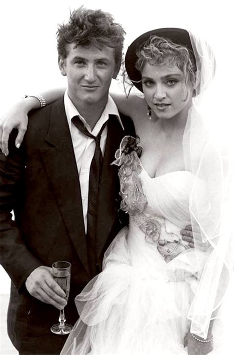 Sean Penn And Madonna On Their Wedding Day August 16 1985
