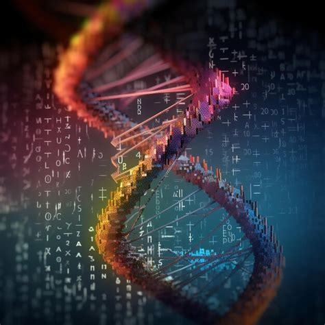 Premium Ai Image Dna With Random Famous Mathematical Equations As A